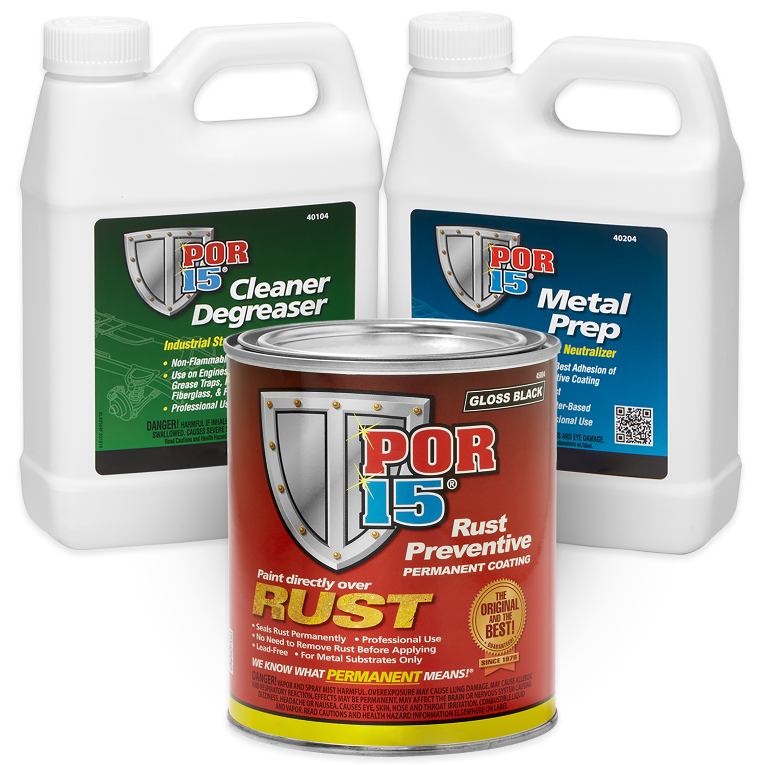 3-Step Stop Rust System | Complete Rust Prevention Kit | POR-15