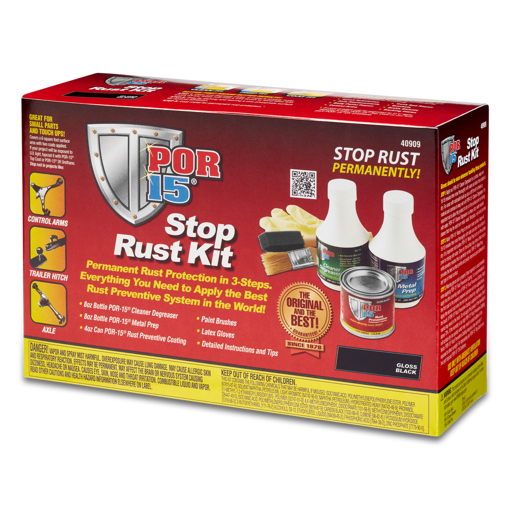 POR-15 Stop Rust Kit | 3-Step Auto and Metal Rust Stopper | POR-15